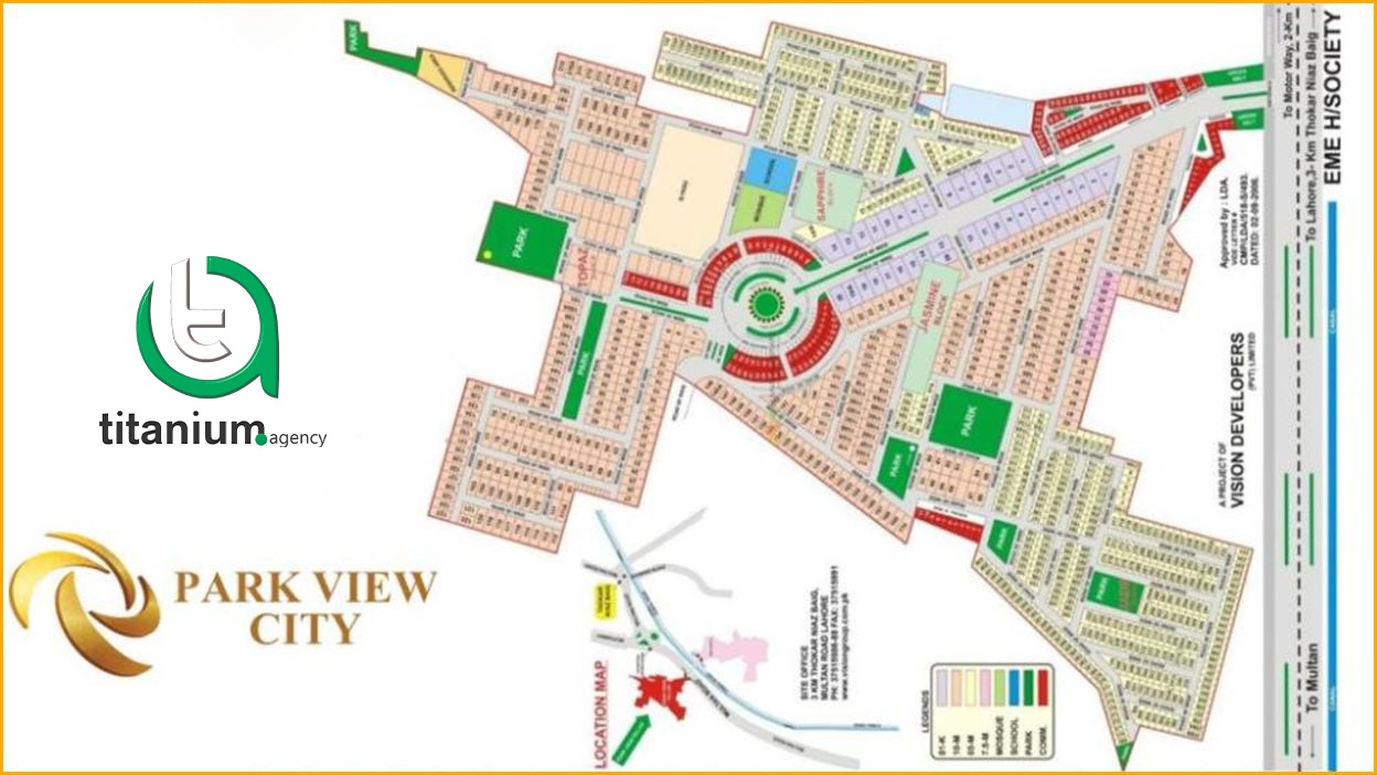 Park View City Lahore | Location Map and Master Plan - Titanium Agency